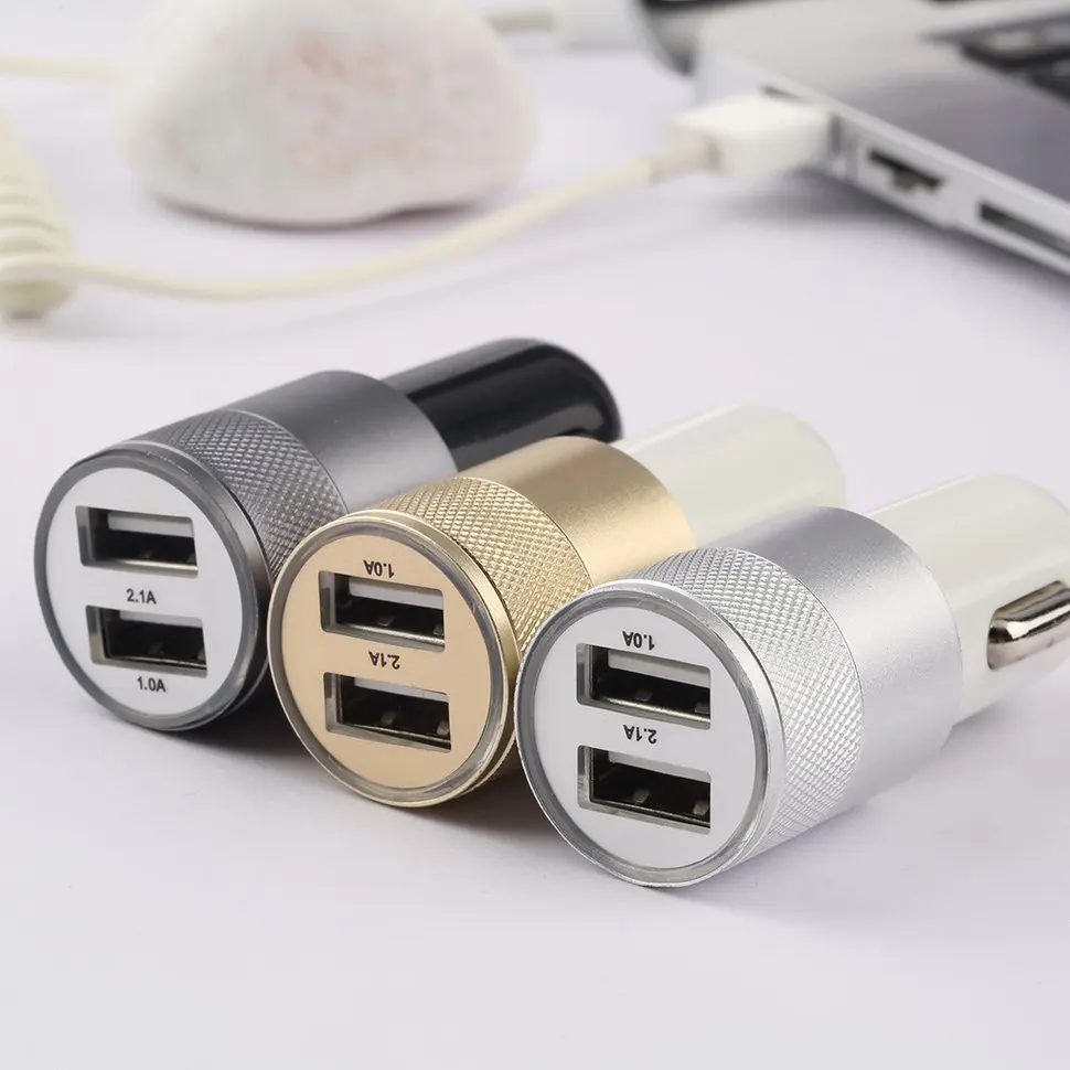 2pcs Double Port USB Car Socket Lighter Charger Adapter 12V 24V ...