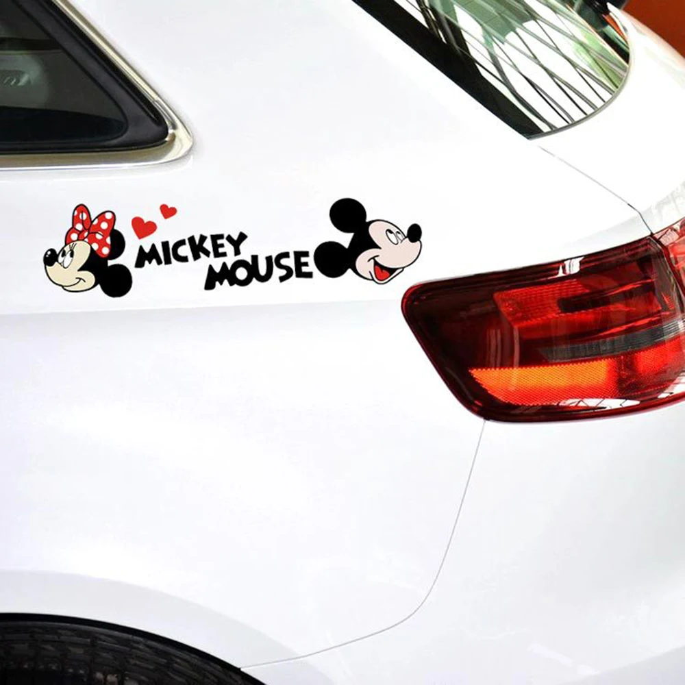 Etie Cute Cartoon Mickey Mouse Minnie Car Stickers and Decal Car ...