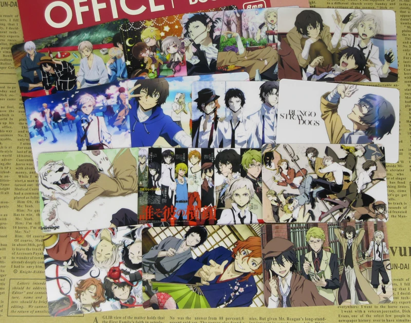 65pcs Bungou Stray Dogs Sticker Cards BSD Season 3 Osamu Dazai Atsushi ...