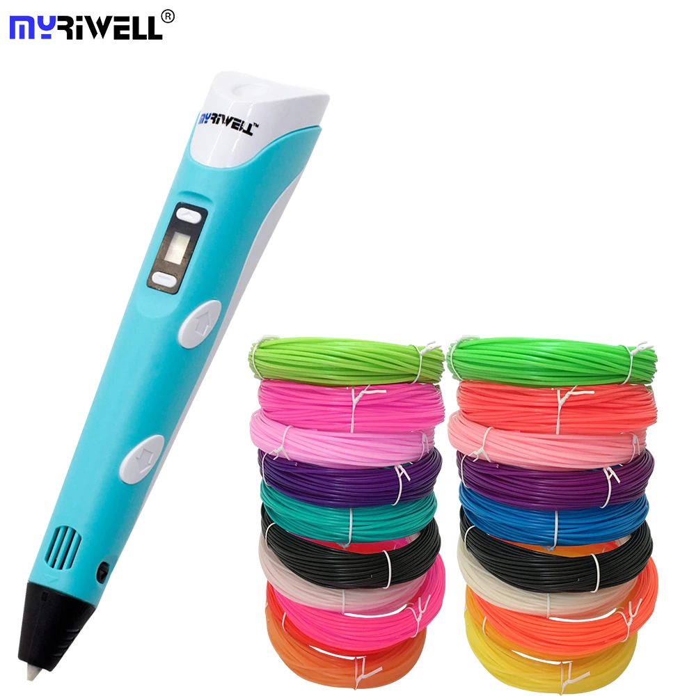 Myriwell DIY 3D Printing Pen LED/LCD Screen 3D Pen Painting Pen+100M ...