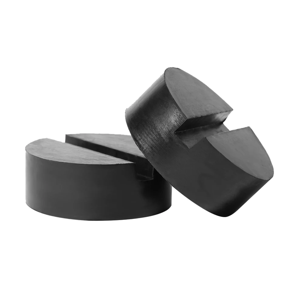 Black Durable Diy Car Suv Slotted Frame Pad Tool Hockey Rail Hydraulic Floor Puck Jack Rubber