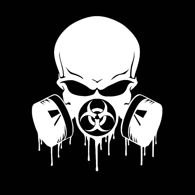 Green Biohazard Skull Gas Mask