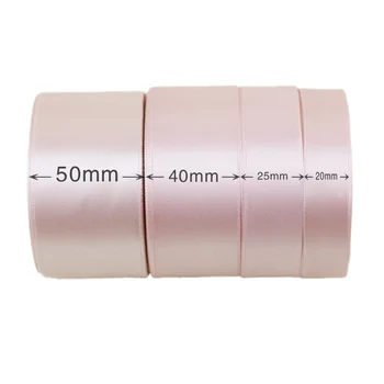 (25 yards/roll) Pink Meat Single Face Satin Ribbon Wholesale Gift ...