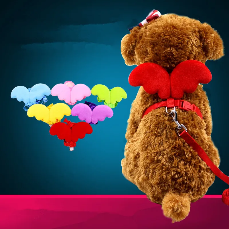 New Cute Angel Pet Dog Leashes and Collars Set Puppy Leads for Small ...