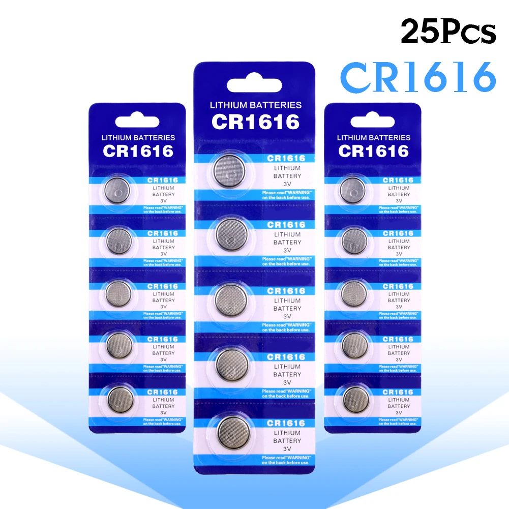 YCDC 25Pcs CR1616 DL1616 ECR1616 LM1616 1616 5021LC L11 L28 3V Lithium ...