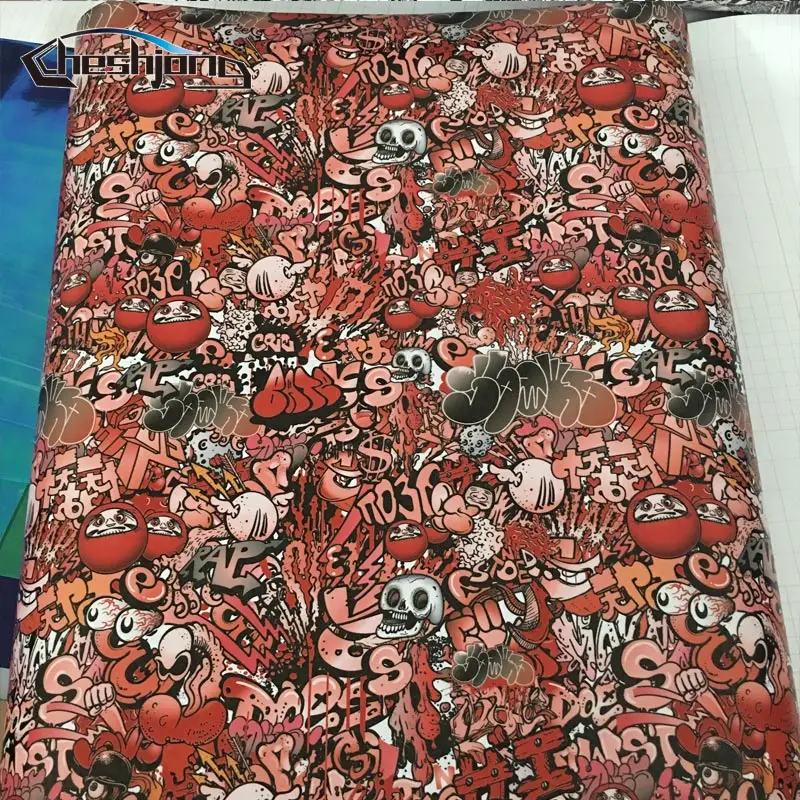 Red Skull JDM Graffiti Stickerbomb Vinyl Car Sticker Wrap Motocycle ...