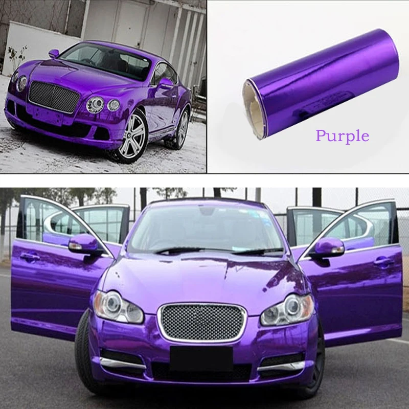152x30cm Chrome Mirror Silver Vinyl Wrap Sticker Decal Film Sheet Self ...