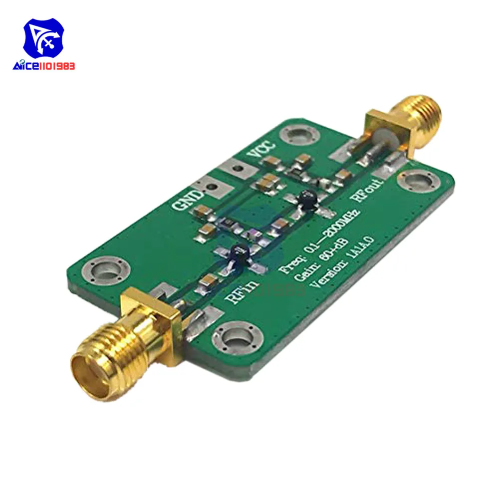 0.1-2000MHz Gain 60dB Amplifier Module RF Broadband Low Noise Amplifier ...