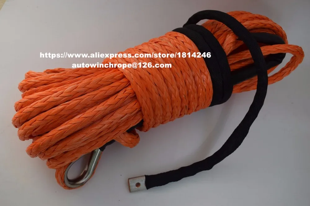 12mm*30m Orange Synthetic Winch Rope With Thimble,off Road Rope,spectra ...