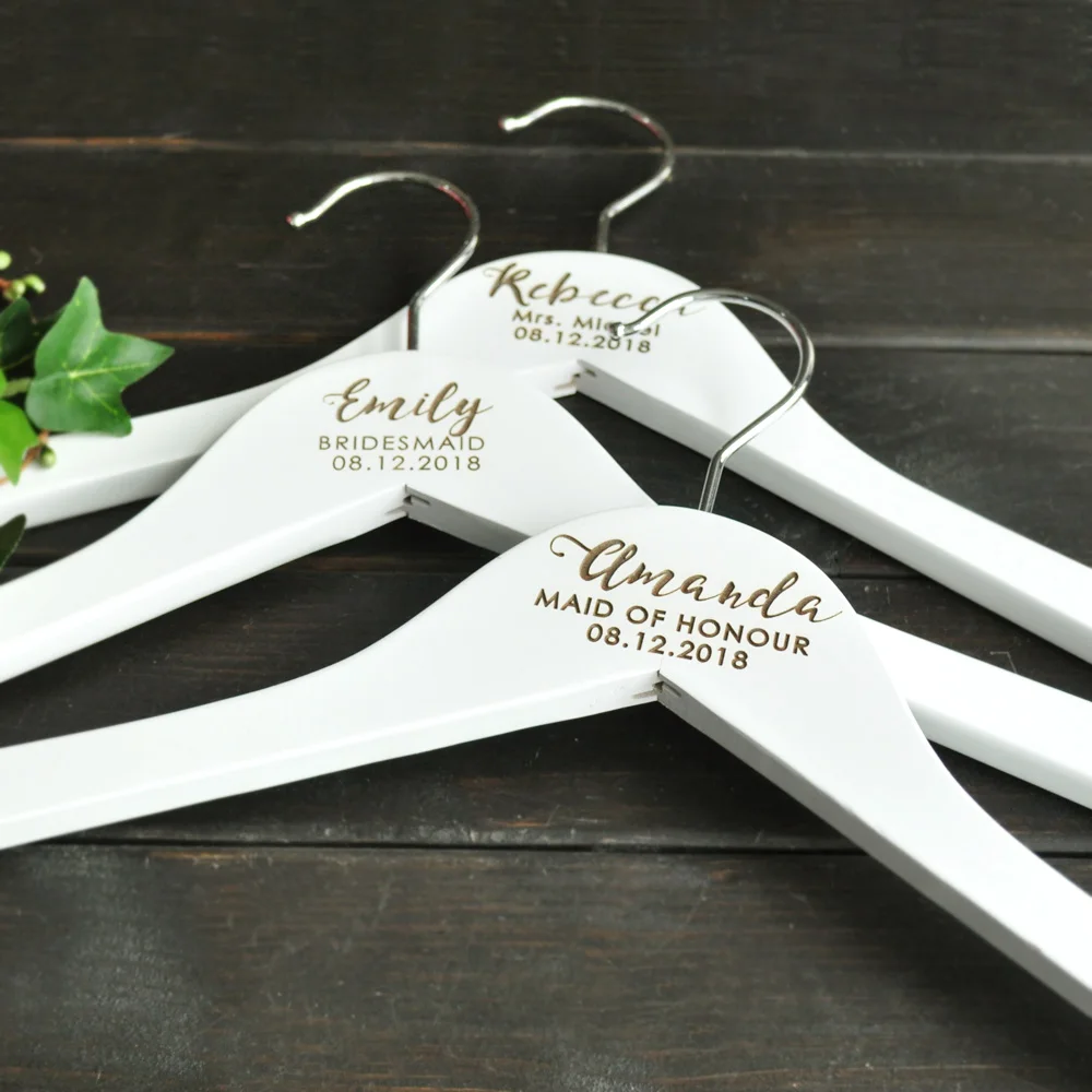 Personalized Wedding Hanger Engraved Wedding Clothes Hanger Dress