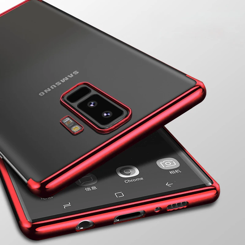 Luxury Clear Case for Samsung S9 S9 Plus Cases Plating Frame ...