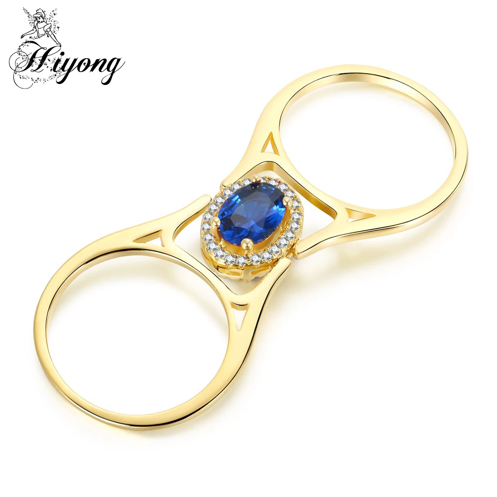 HIYONG Personalised Different Stone Two Sided Ring Both Sides Wearable ...