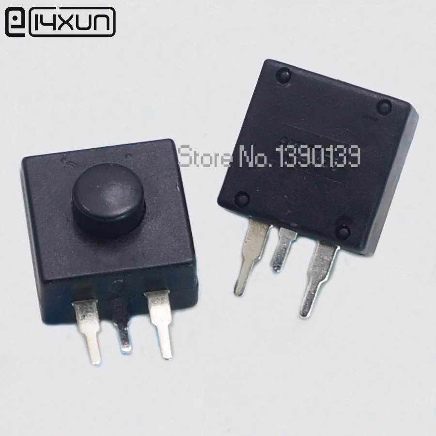 50pcs DC 3Pin Black Mini Push Button Switch for Electric Torch 3P 2 ...