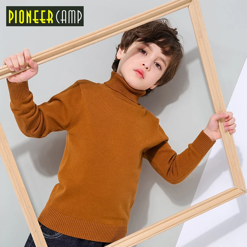 Pioneer-camp-new-sweaters-boys-children-clothes-classic-solid-Turn-down ...