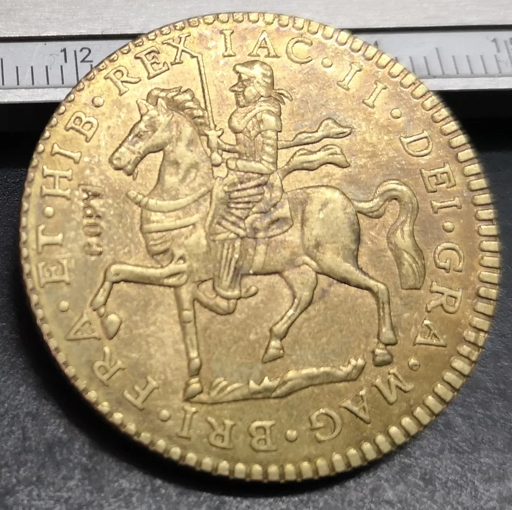 1690 Ireland 1 Crown-james Ii Brass Copy Coin - Non-currency Coins ...