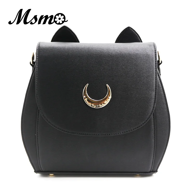 MSMO Cute Large Sailor Moon Samantha Vega Luna Backpack Black White Cat ...