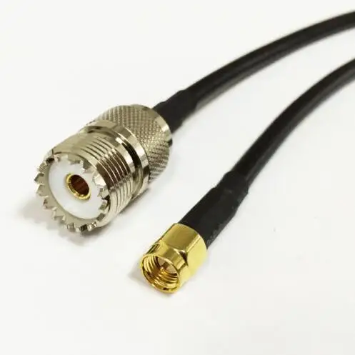 Nuevo 2PC RF cable de cola de cerdo SMA macho a UHF hembra SO239 ...