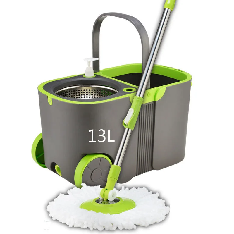 Modern Double Drive Mop Bucket Set 360 Degree Rotary Mop Hand Pressure ...