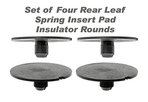 Rear Leaf Spring Plastic Insert Pad Spacer Insulator Round Set Of 4 ...