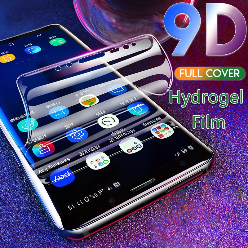 9D Hydrogel Full Screen Protector For Samsung Galaxy S8 S9 S10 Plus S7 ...