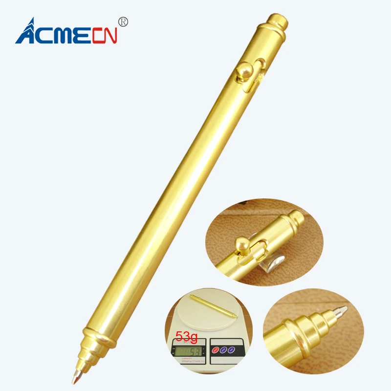 New Cool Design Hand made Brass Gun Shaped Pen Propelling Slim 54g ...