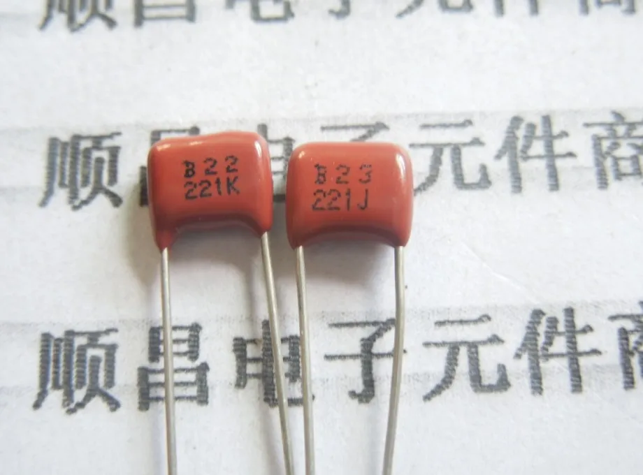 Original new 100% CBB capacitor CL21 film capacitor 100V 221J 220PF 63V ...