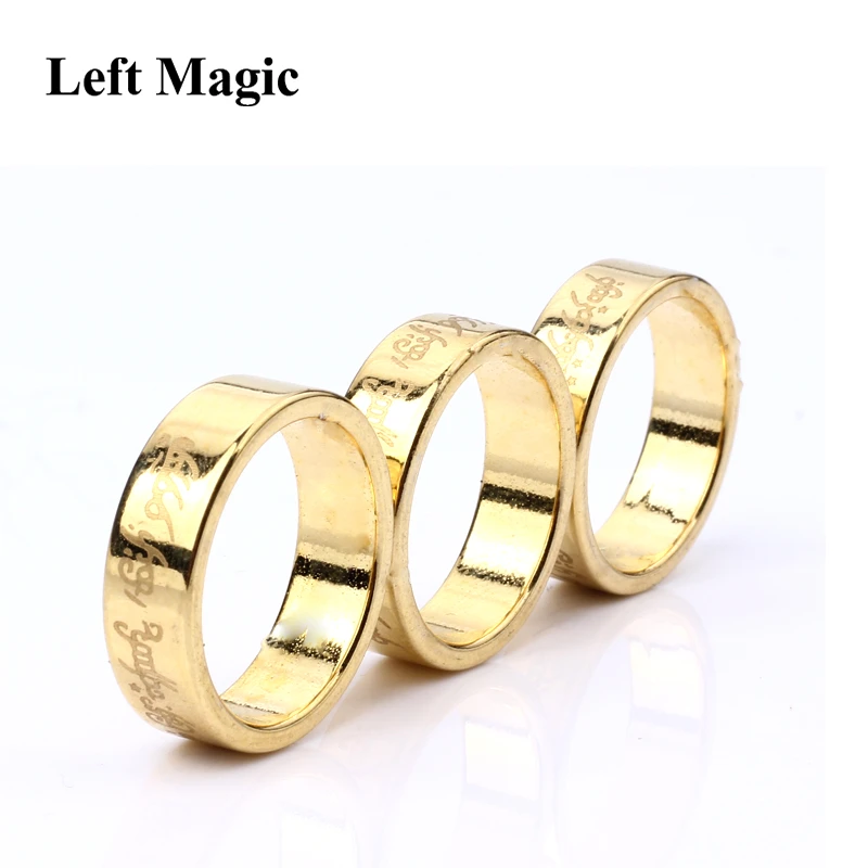 1 Pcs Gold Pk Ring Lettering Magic Tricks Magnetic Ring 18mm/19mm/20mm ...