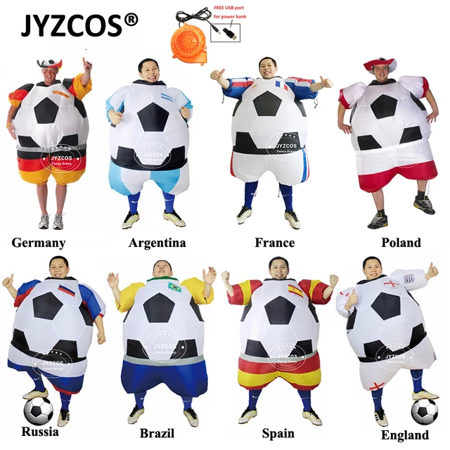 JYZCOS World Cup Russia Football Player Inflatable Costume Ball Suit ...