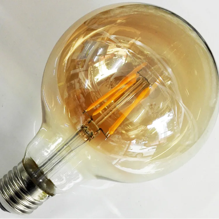 Vintage LED Bulb E27 Edison Bulb 360 Degree Antique Brown Glass Globe ...