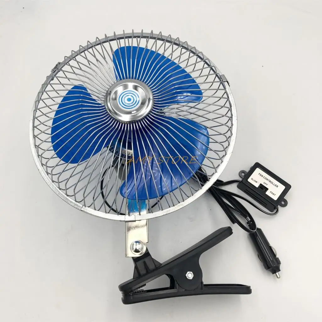 새로운 6 "8" 12V 24V 볼트 자동차 트럭화물 냉각 팬, 트럭 보트 팬 쉐이크 헤드 클립 담배 라이터 플러그|fan ...