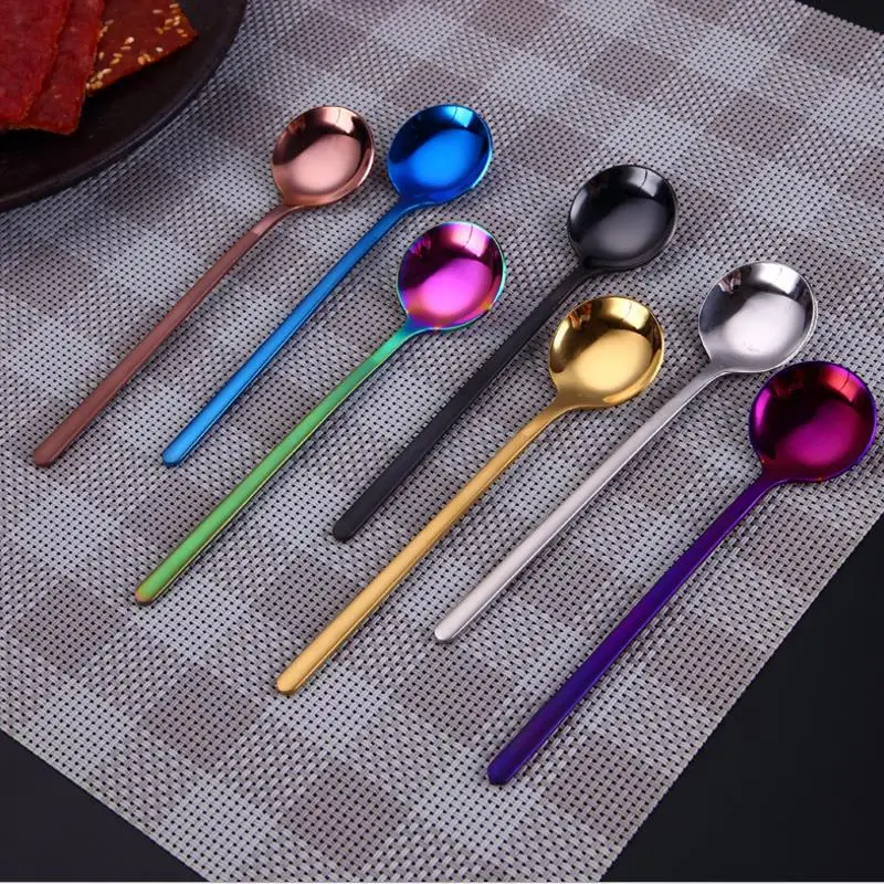 4pcs set New Design High Quality Colorful Round Spoon-in Spoons from ...