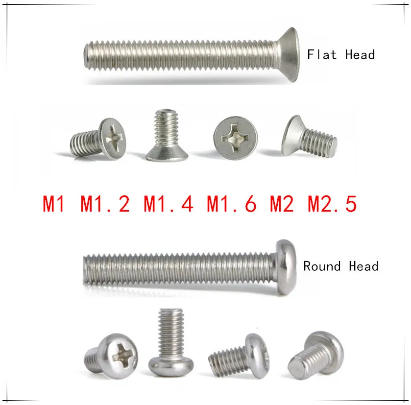 Stainless Steel Phillips Screws M1 M1 2 M1 4 M1 6 M2 M2 5 3 4 5 6 8 Stainless Steel Phillips Screws M1 M1 2 M1 4 M1 6 M2 M2 5 3 4 5 6 8