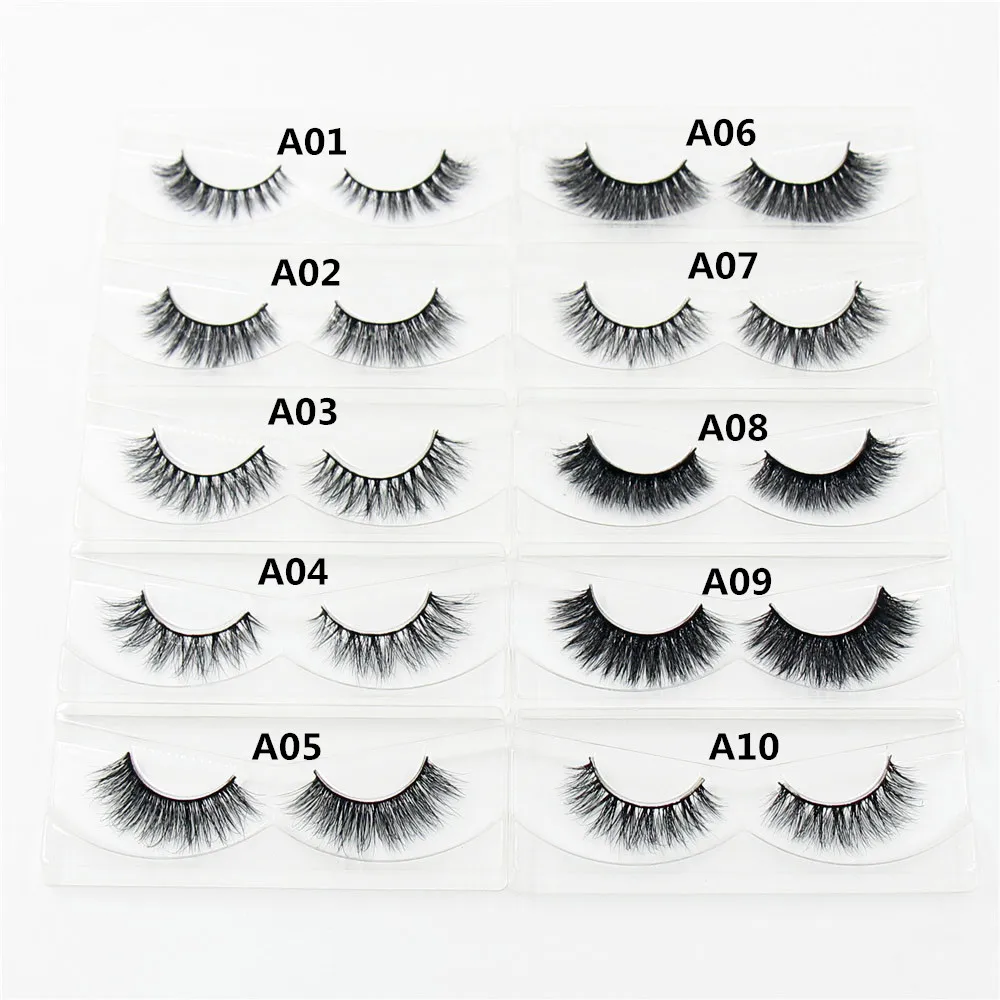 AMAOLASH 1 pair 3D Handmade Mink Eyelashes individual Natural Long ...