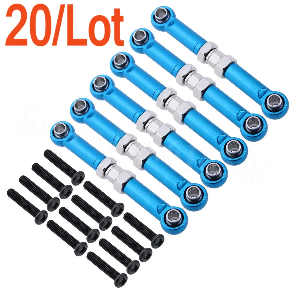 20pcs Adjustable 45-52mm Aluminum Turnbuckle Rod Linkages Pull Rod ...