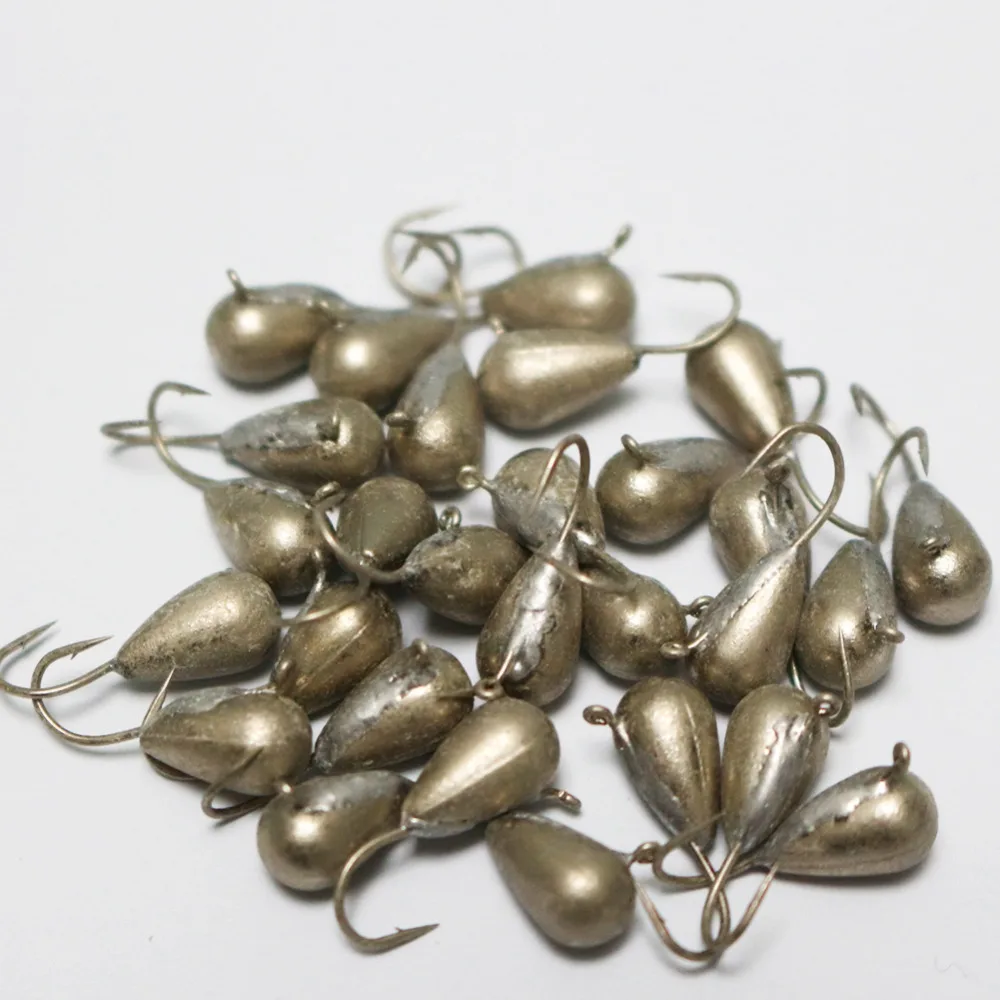 Shelt's 25 Pcs Unpainted Ice Fishing Tungsten Jigs 6mm/3.1g - Fishhooks ...
