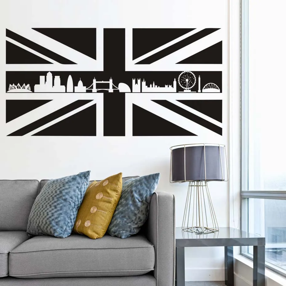 Britain UK Scotland Flag Map Wall Stickers England Landmark Buildings ...