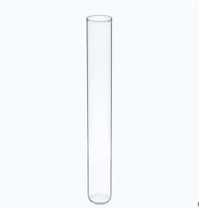 20PCS clear 40*200mm glass test tube round bottom without cap free ...