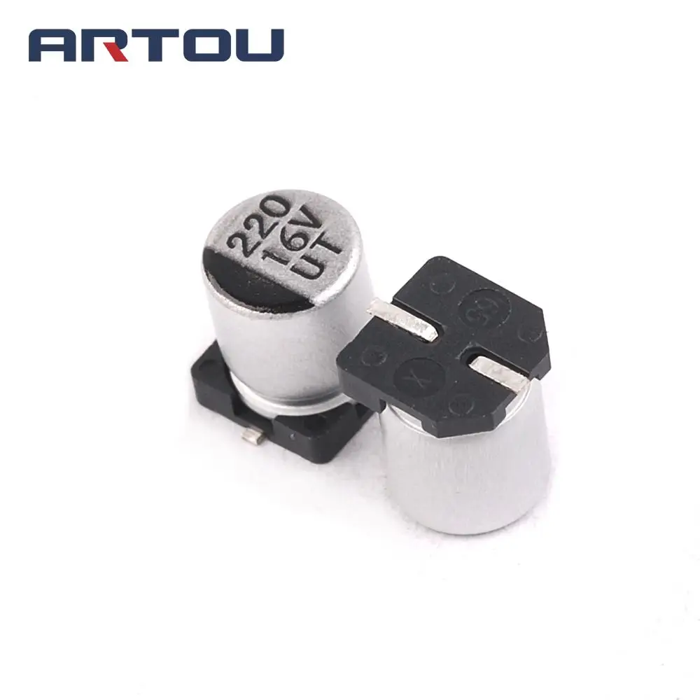 50PCS 16V 220UF 6*7 SMD Electrolytic Capacitor|smd electrolytic ...