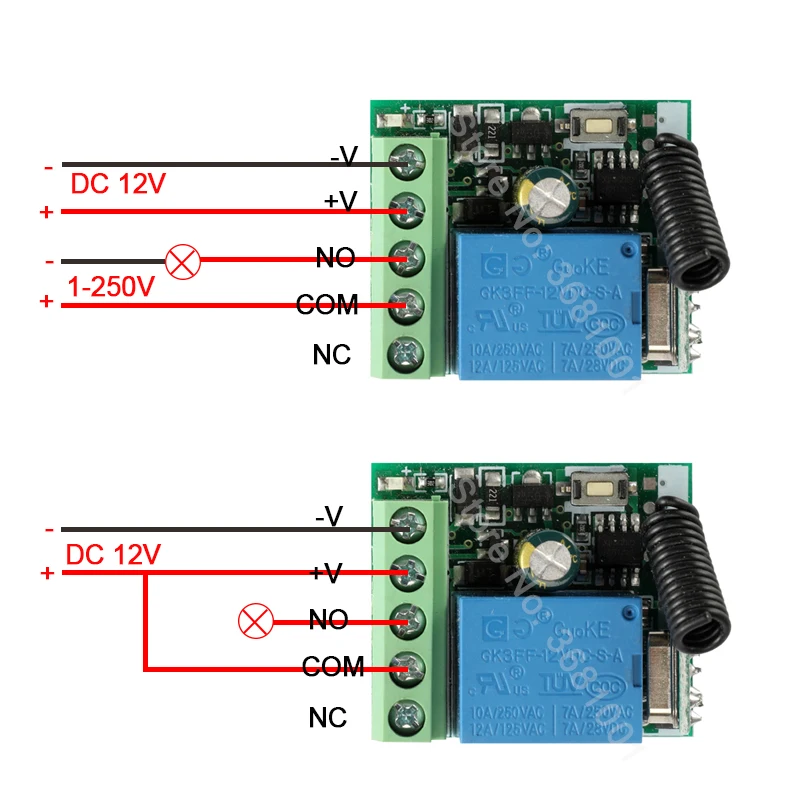 QIACHIP 433 Mhz RF 1CH 3 CH Remote Controls or 433Mhz Universal ...