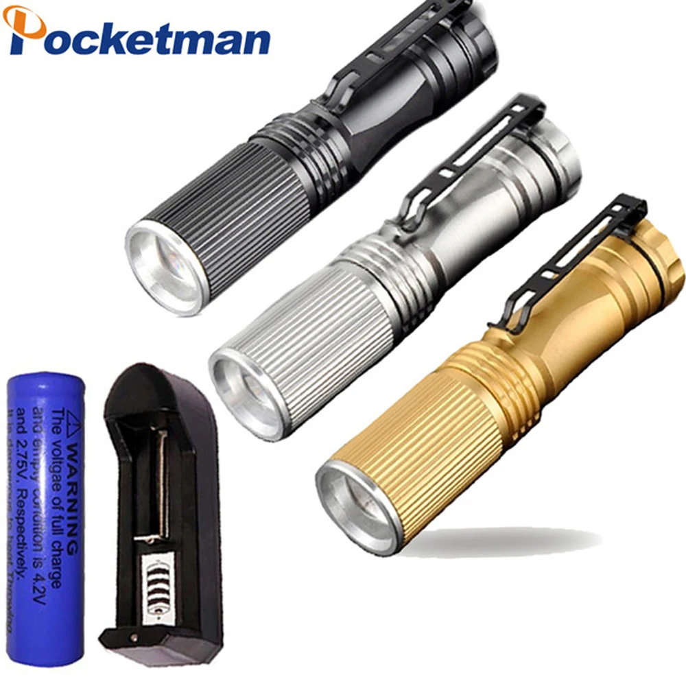 Q5 Mini LED Flashlight Led 2000 Lumens Light Zoomable LED Torch 3 Mode ...