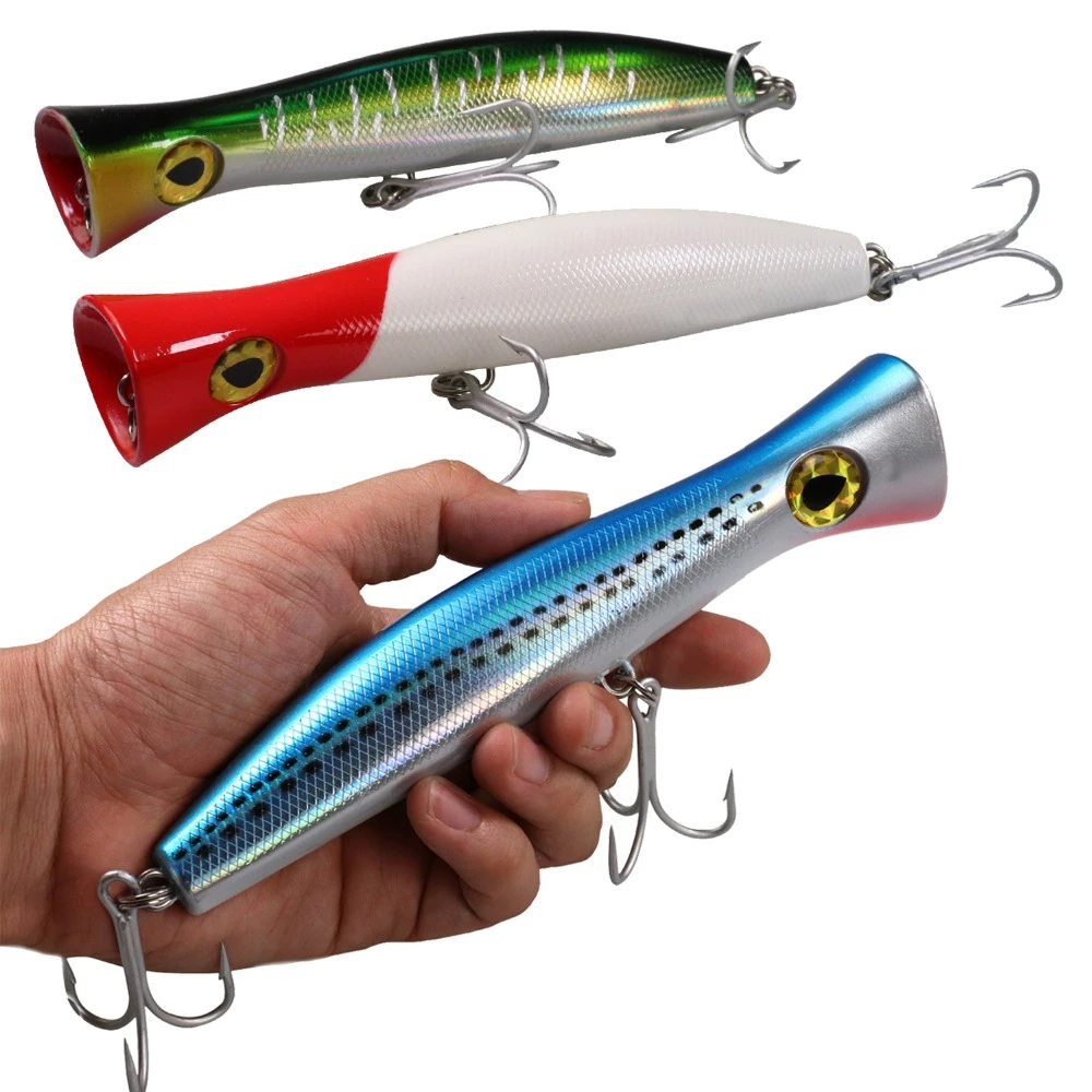 1Pcs 120g 19cm Topwater Popper Fishing Lures Saltwater Surf Fishing ...