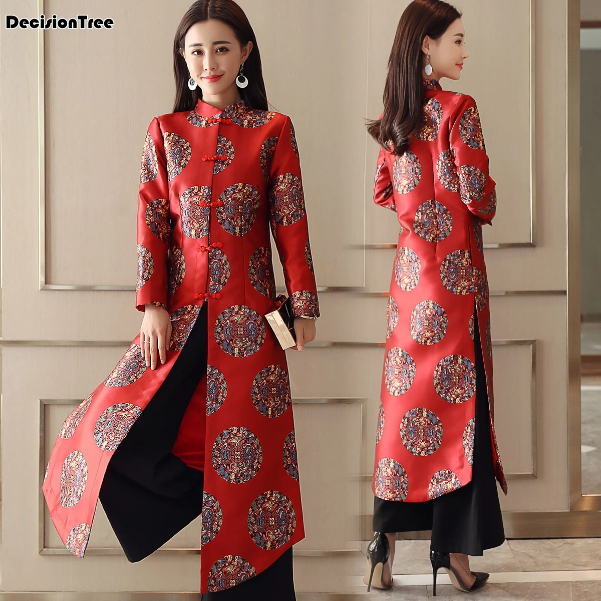 2019 new charming retro chinese women velour cheongsam dress qipao long ...