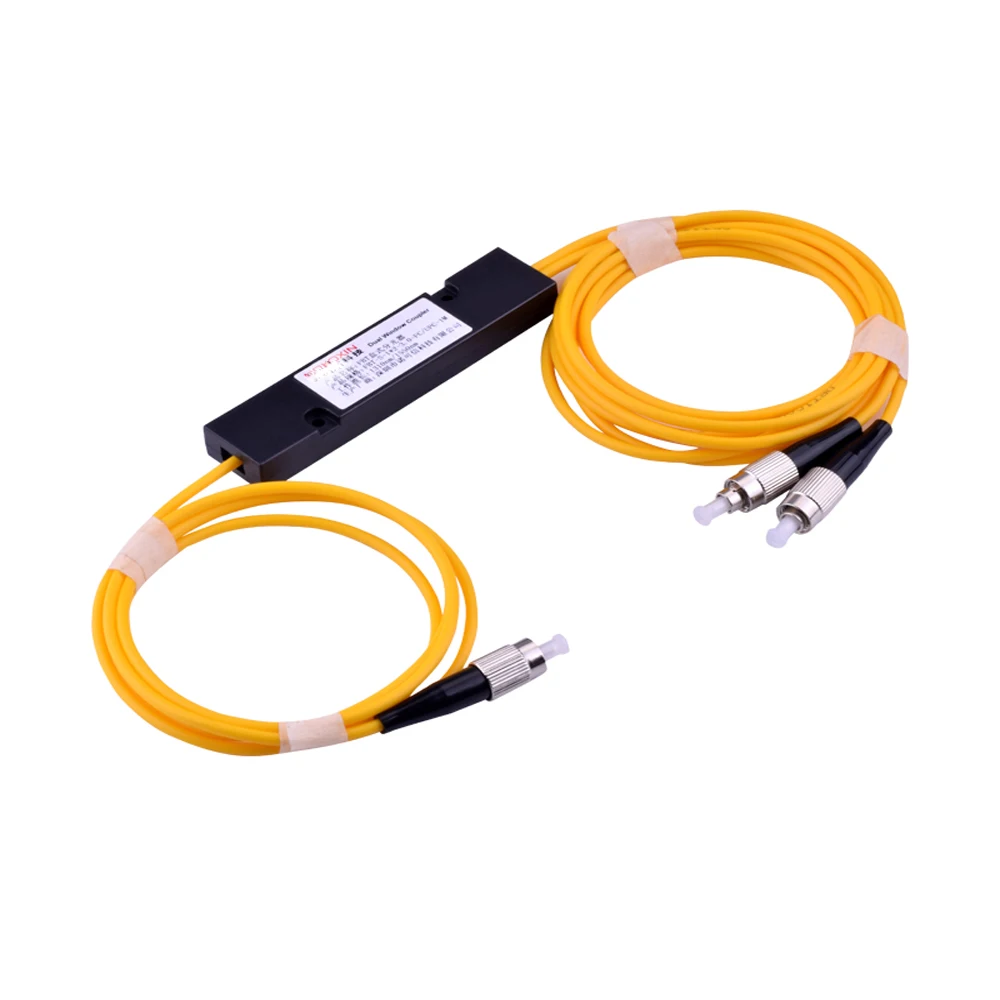 2PCS-FC-UPC-1x2-FBT-Fiber-Optic-Splitter-1310-1550nm-Singlemode-PLC ...