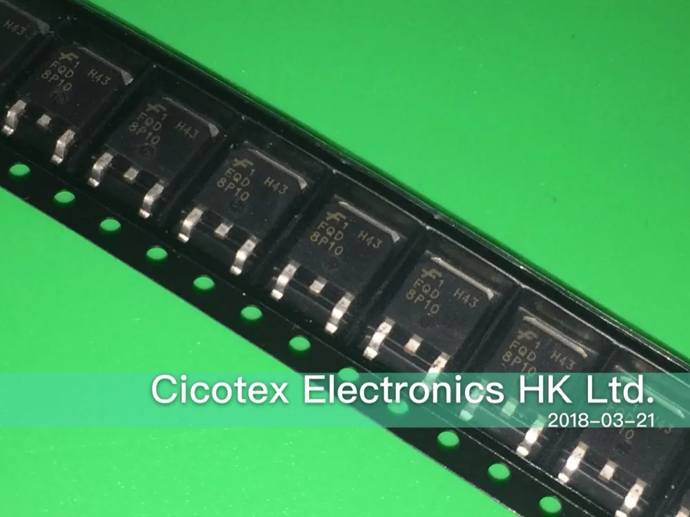 10pcs/lot FQD8P10TF FQD8P10 TO252 2 FQD 8P10 MOSFET P CH 100V 6.6A DPAK ...
