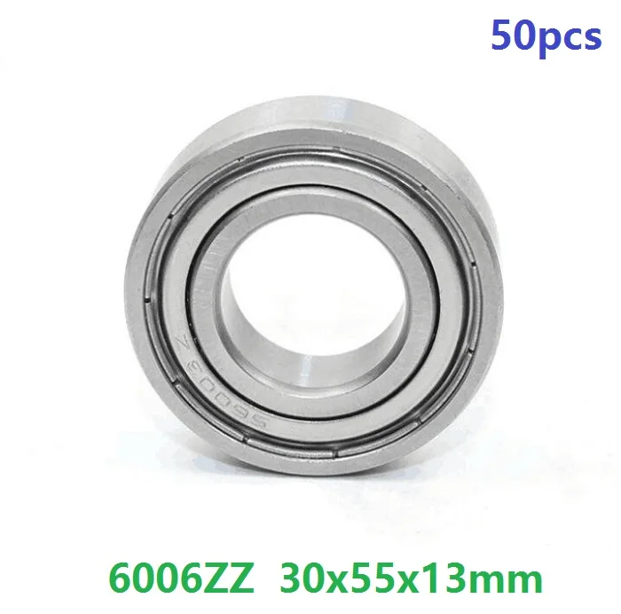50 개/몫 6006zz 6006z 6006 zz z 30*55*13mm 이중 차폐 깊은 홈 볼 베어링 30x55x13mm ...