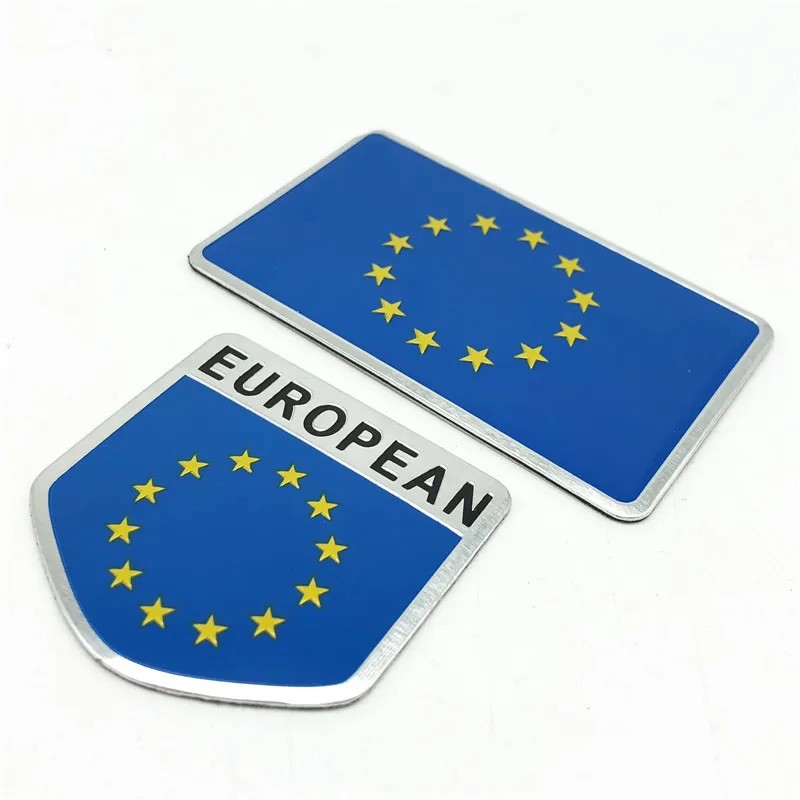 3D-Aluminum-European-Flag-Emblem-Badge-Car-Sticker-Motorcycle-Decal-for ...
