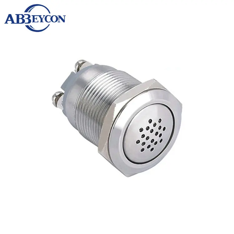 19114 19mm DC12V/DC24V AC 110V/AC220V flat round buzzer 19mm buzzer ...