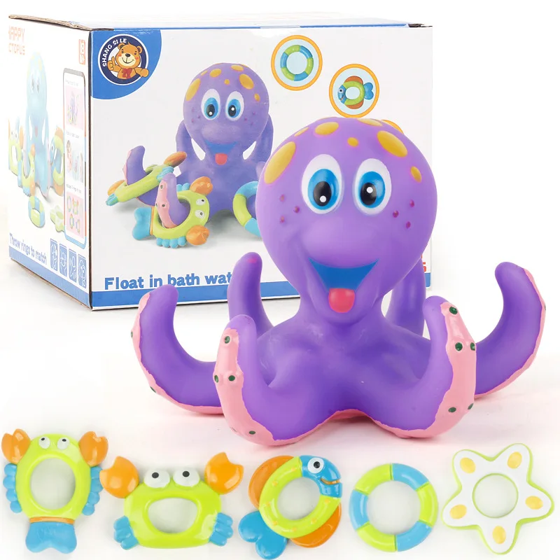 New Octopus Cast Circle Small Octopus Children Bath Toys Puzzle Baby ...
