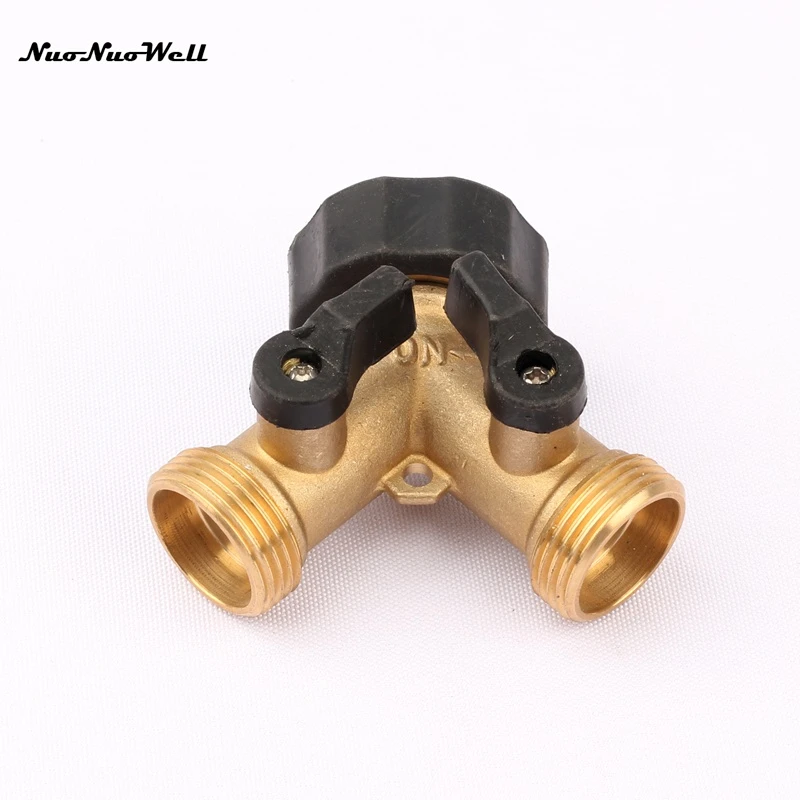 1pc 3/4inch Thread Y Type Water Hose Ball Valve Connector Two Way Metal ...