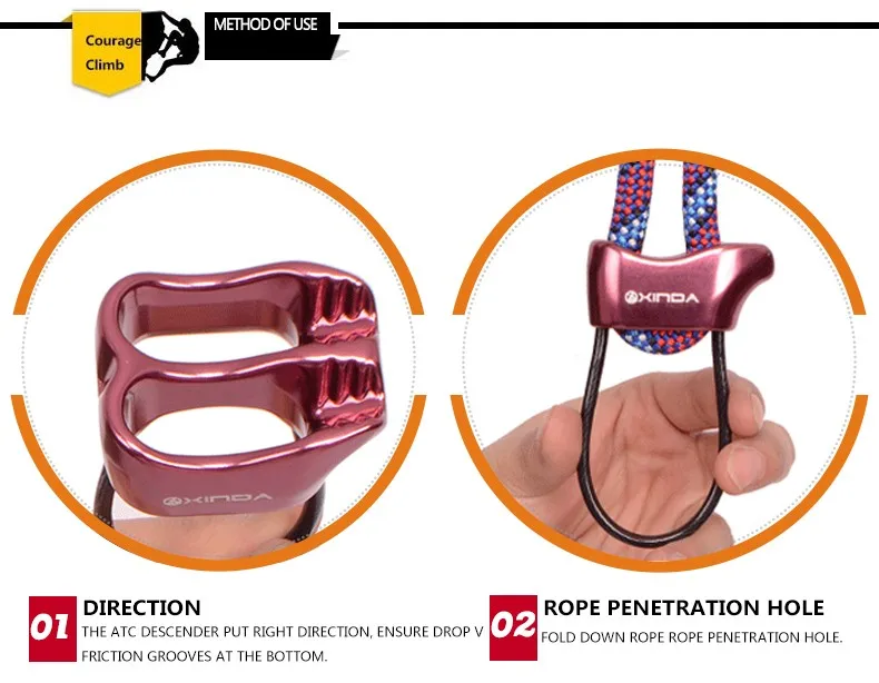 Professional Rappel ATC Belay Device - Mountainotes LCC Outdoors and ...